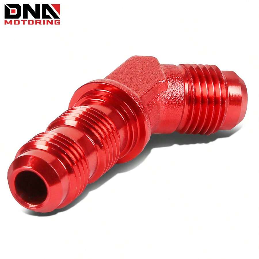 AN8 AN-8 Male Thread 45 Degree Bulkhead Flare Red Aluminum Anodized ...