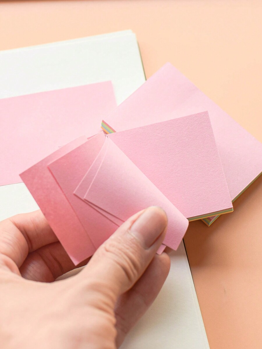 2 Packs (Total Of 200 Sheets) 4-Color Sticky Notes With Colorful Pages ...