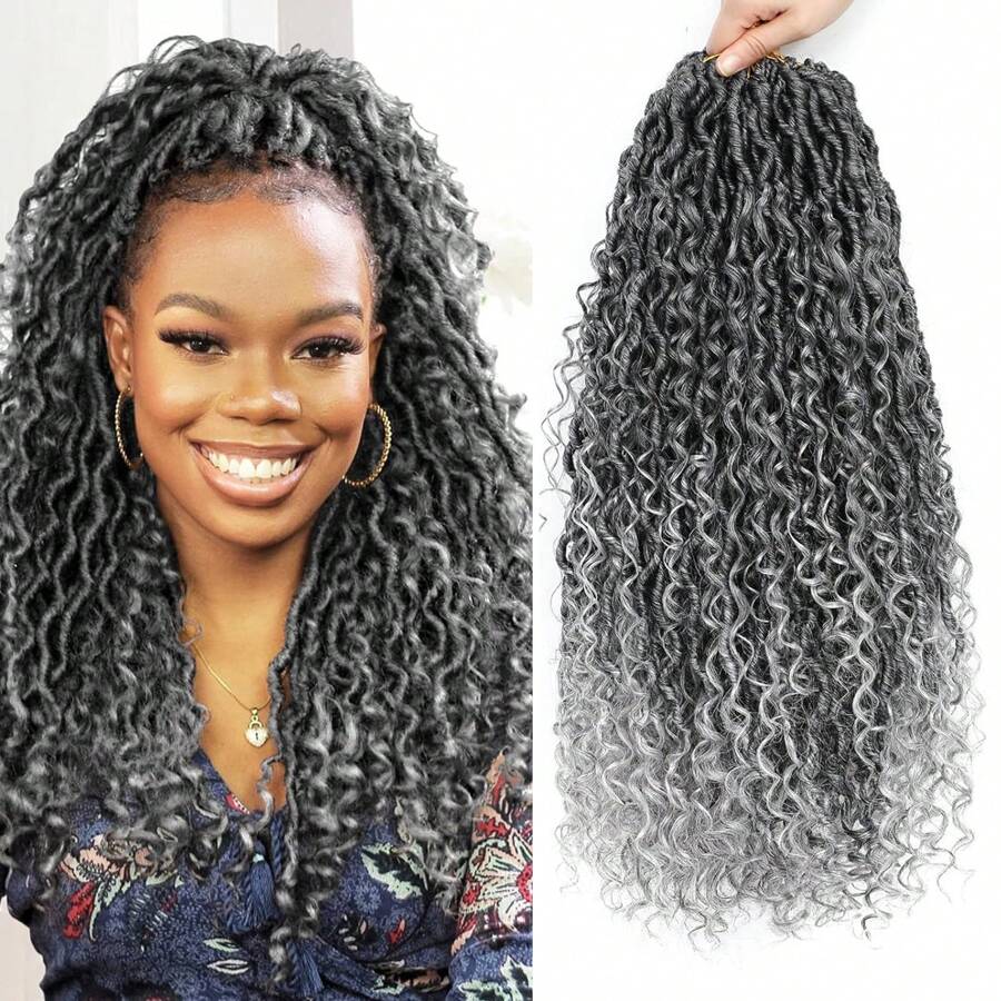Cabello de crochet Faux Locs de 10/14/18/22 pulgadas, Cabello de ...