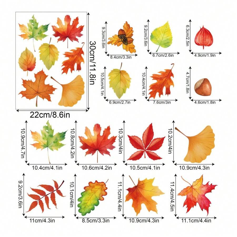 Autumn Thanksgiving Halloween Seasonal Festival Glass Window Decoration ...