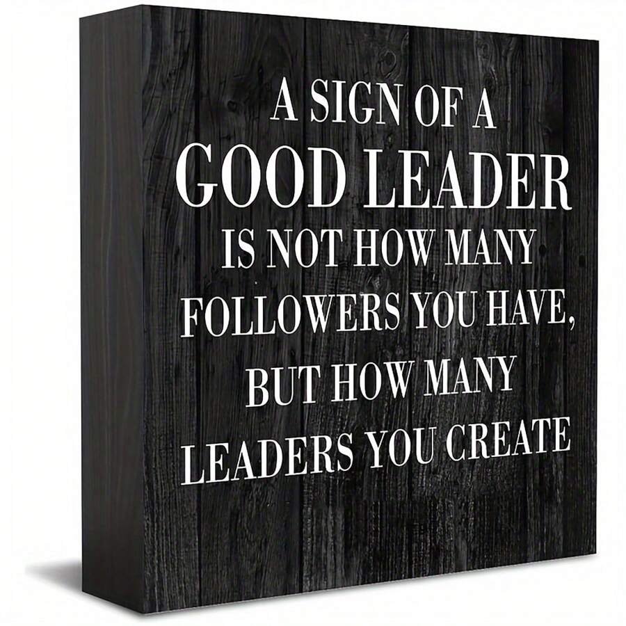 Wooden Box Sign Office Decor Rustic Inspirational A Sign Of A Good ...