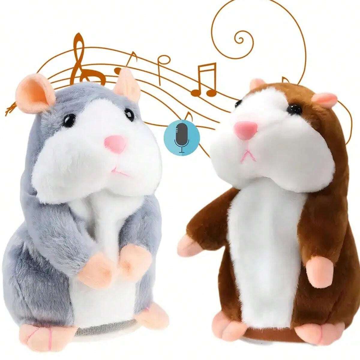 1pc Cute Talking Hamster Toy, Recording And Nodding Electric Hamster ...