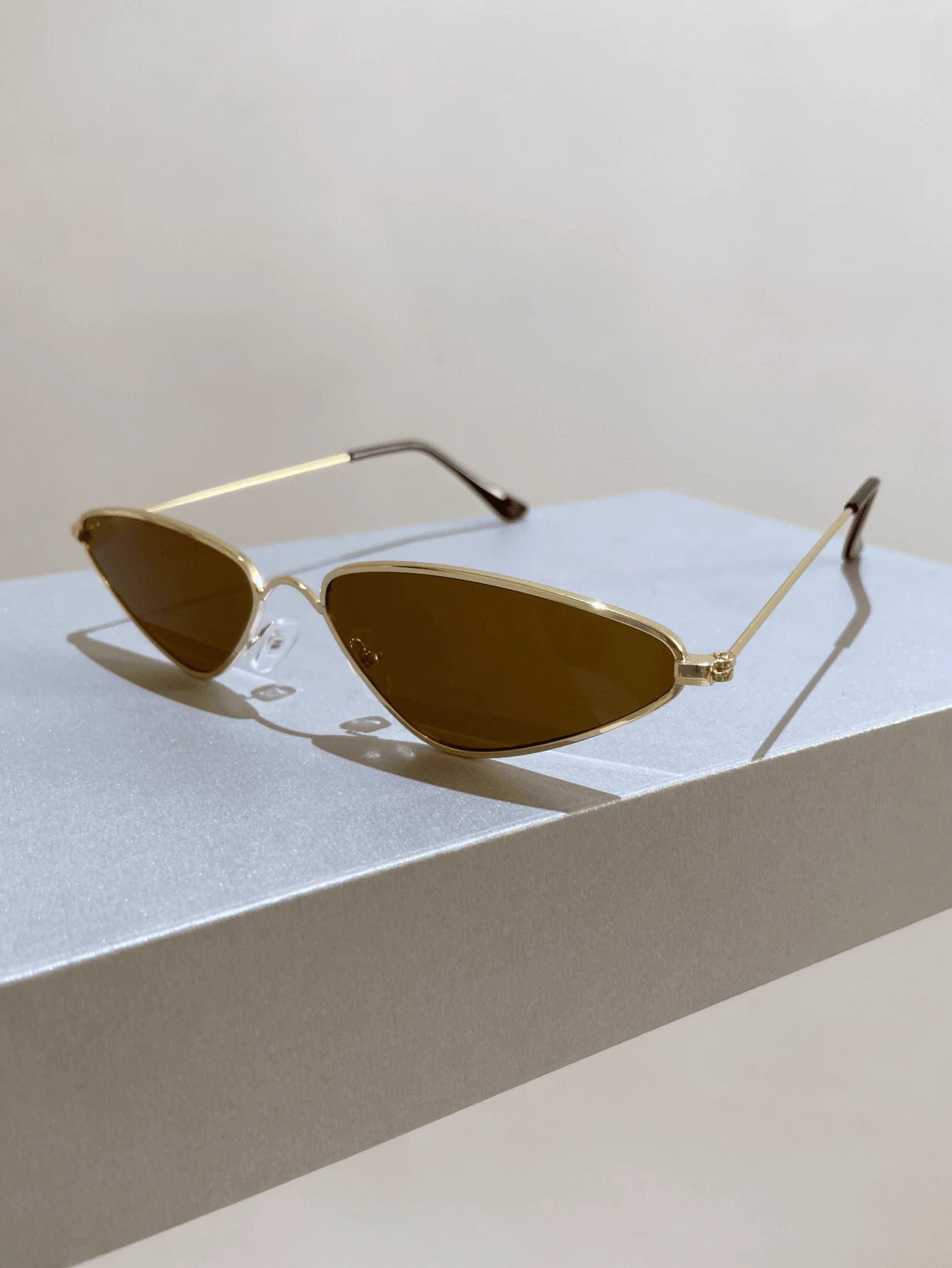 New Vintage Mini Cat Eye Sunglasses, Unisex Ocean Piece Shaped Outdoor ...