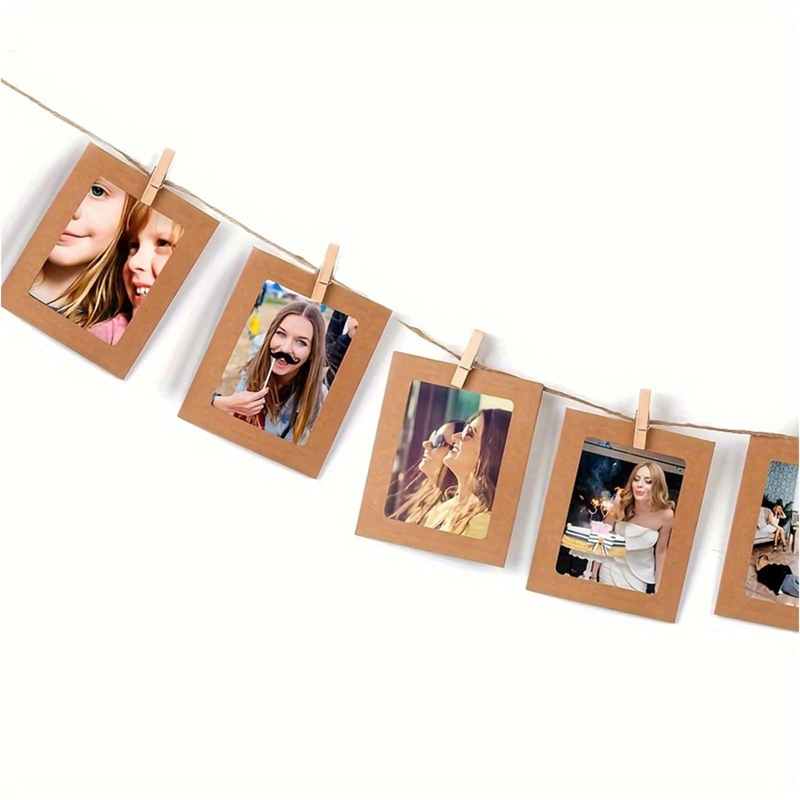 Paper Picture Frames Photo Hanging Kit,DIY Photo Frames Creative Linkage Mounted Cardboard With ...