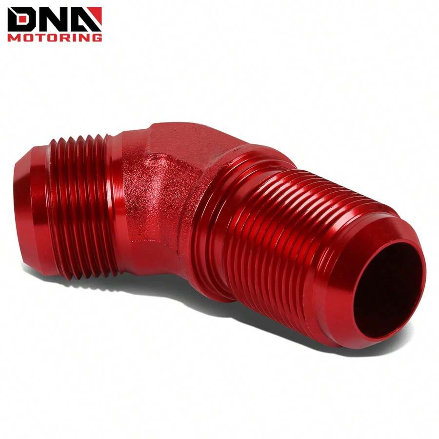 AN16 AN-16 Male Thread 45 Degree Bulkhead Flare Red Aluminum Anodized ...