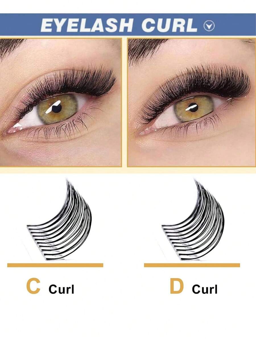 10D Premade Fan Lashes 16Rows Per Box Pointy Base 320 Fans Loose Fan ...