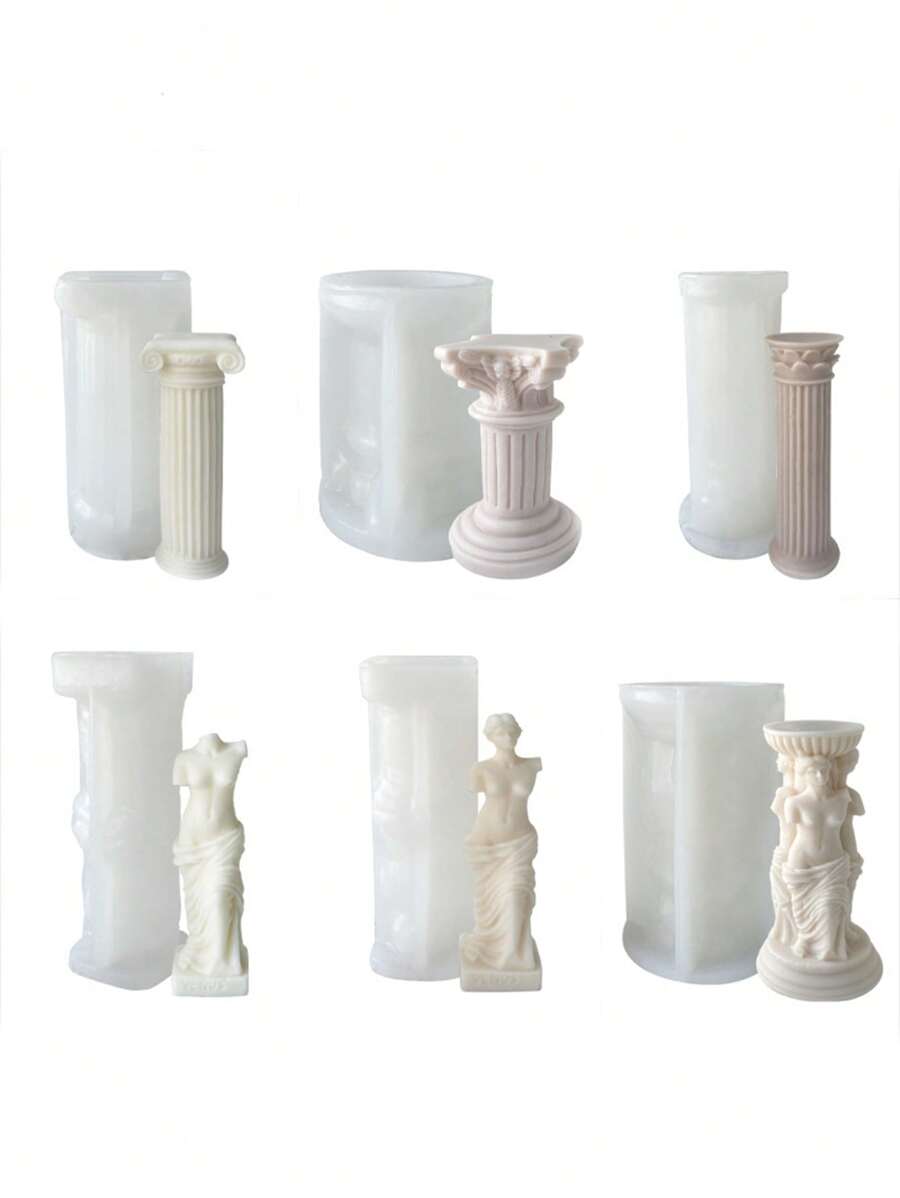 Retro Roman Column Shape Silicone Mold, DIY Portrait Goddess Venus ...