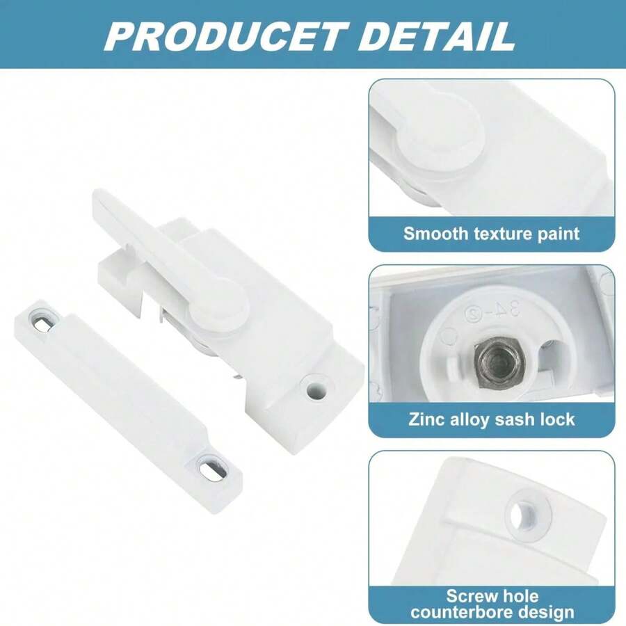 American-Style Crescent Lock, Vintage Plastic Steel Door And Window ...