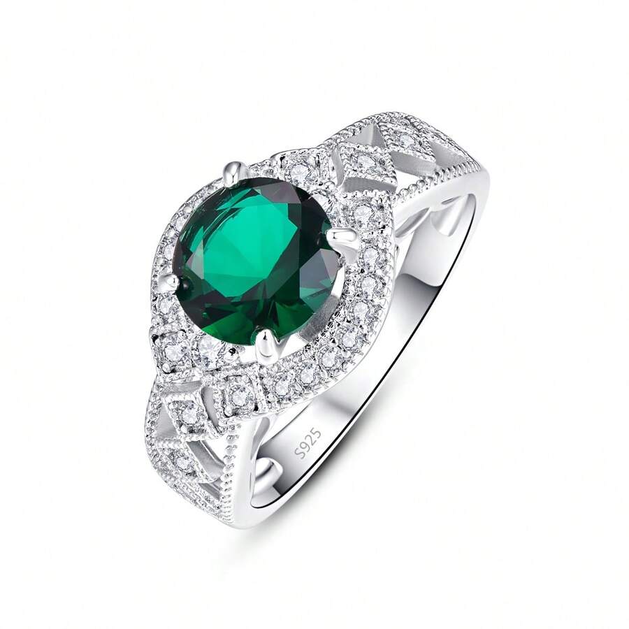 A High-Quality S925 Sterling Silver Women's Wedding Ring, Featuring A Trendy And Elegant Design ...