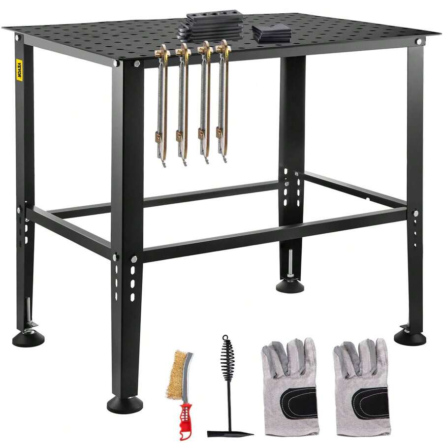 Welding Table 36 X 24 Steel Welding Workbench Table 0.12-Inch Thick ...