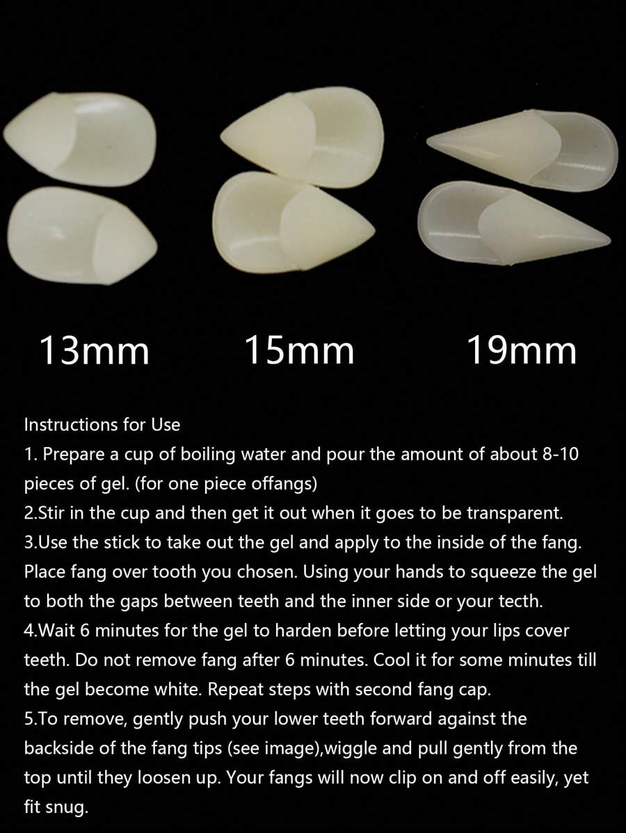 Vampire Fangs - Realistic Fake Teeth In 3 Sizes, Role-Playing Prop For ...