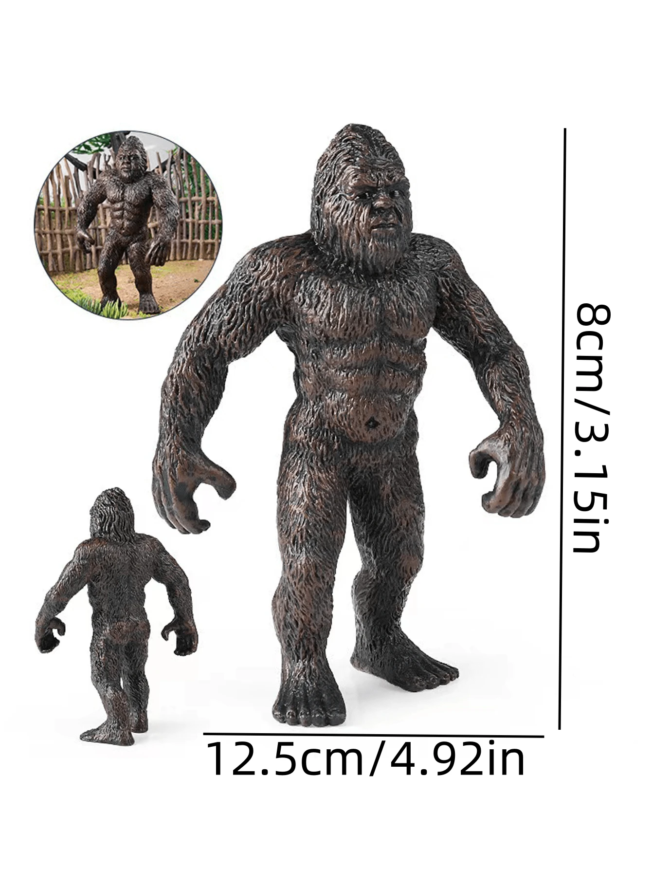 Simulering Bigfoot Primal Savage Ape Man Förhistorisk mänsklig docka ...