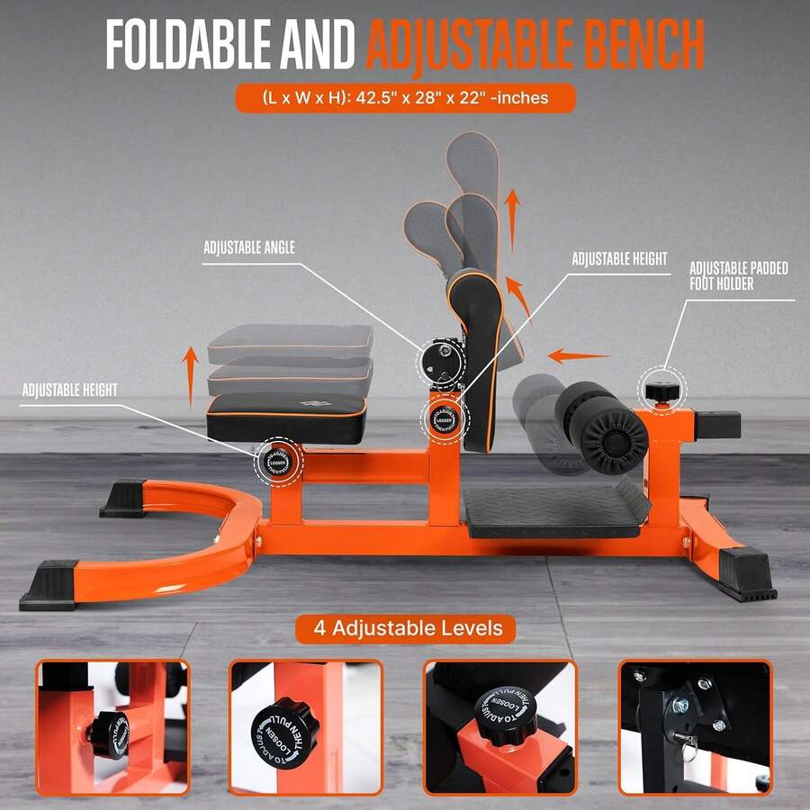 SQUATZ Squatz Multi-Function Squat Machine, Adjustable Squat Bench For ...