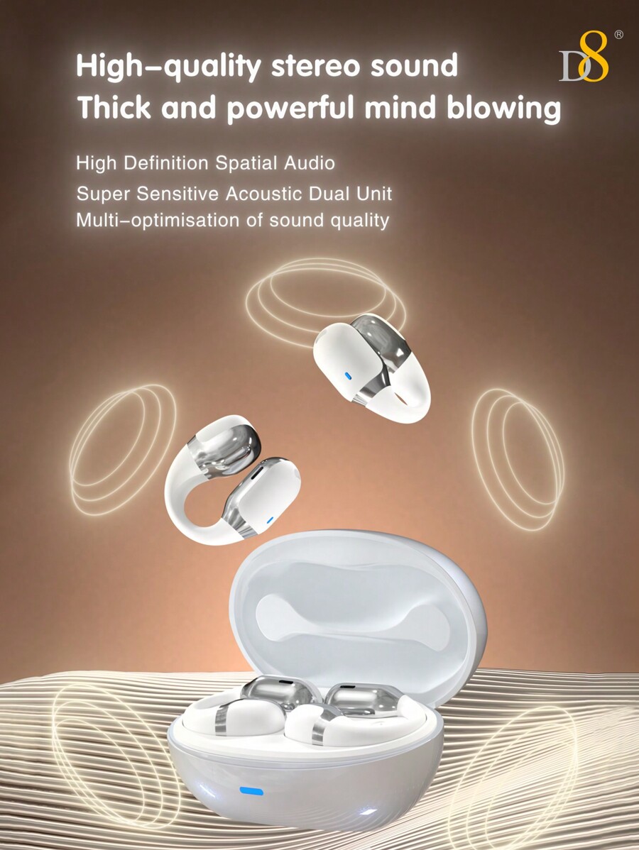 D8 D8 Wireless Open Ear Headphone,Featuring C3 Clear Calling,Secure ...