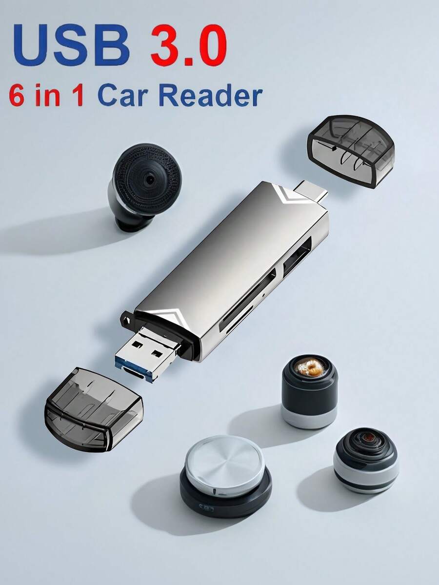 6 In 1 USB Card Reader, Mobile Phone Computer Universal, USB/Micro/USB ...