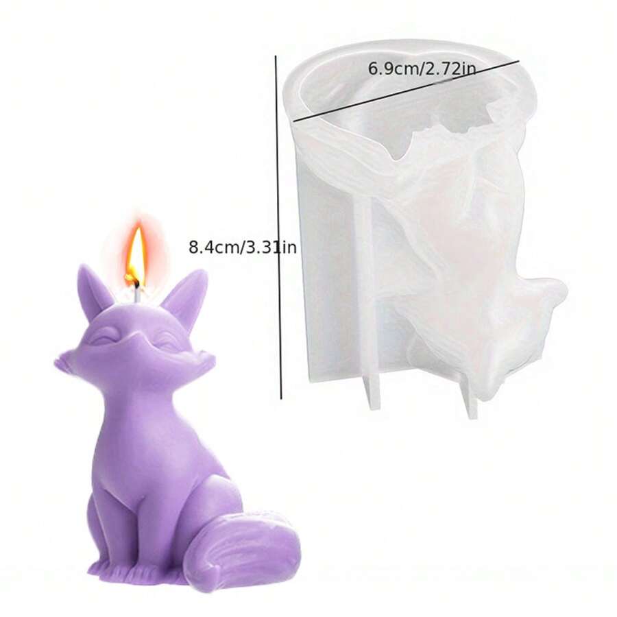 Relaxed Fox Hand-Painted Plaster Doll Birthday Gift, Animal With Pointy ...