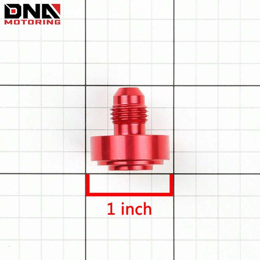 AN4 AN-4 Male Thread Straight Weld On Flare Red Aluminum Anodized ...