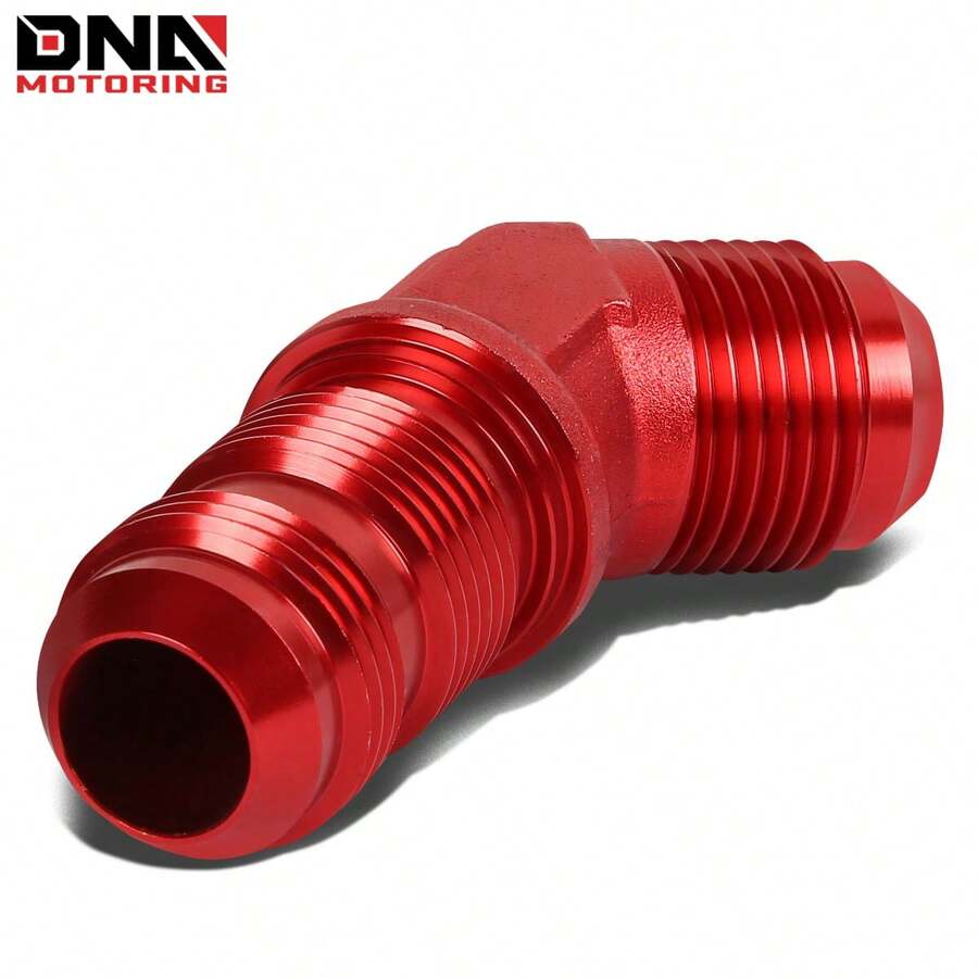 AN12 AN-12 Male Thread 45 Degree Bulkhead Flare Red Aluminum Anodized ...