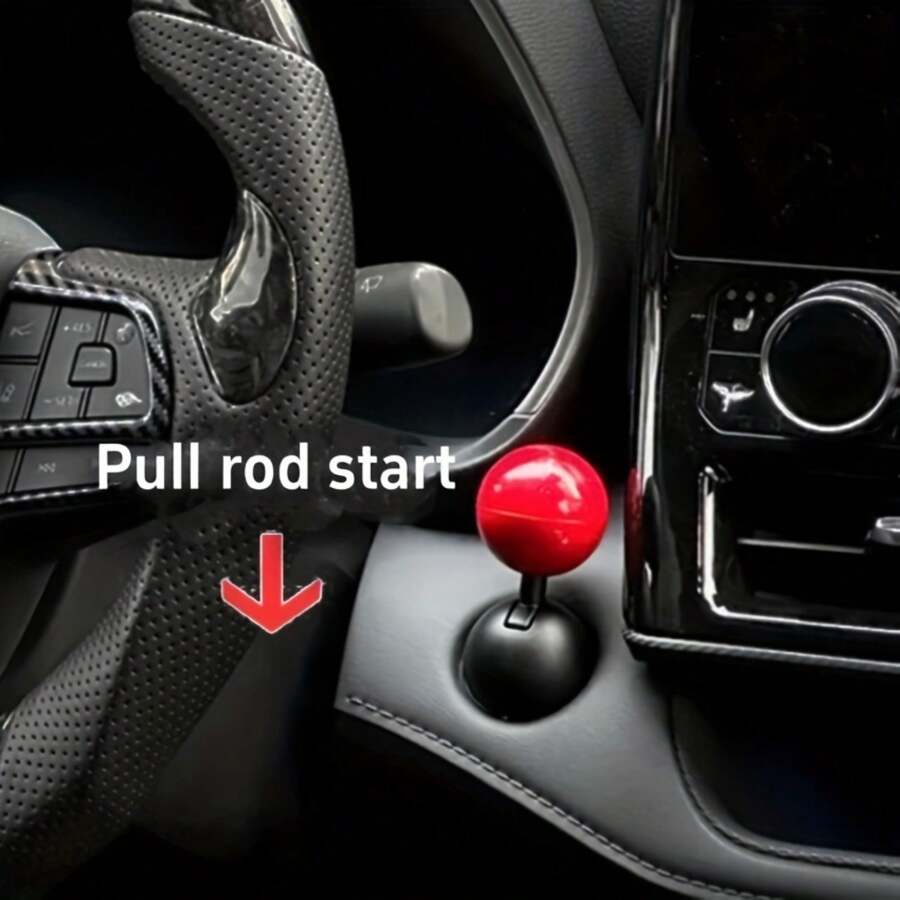 Easy One-Click Car Start Button Joystick, Polished Finish, Front ...
