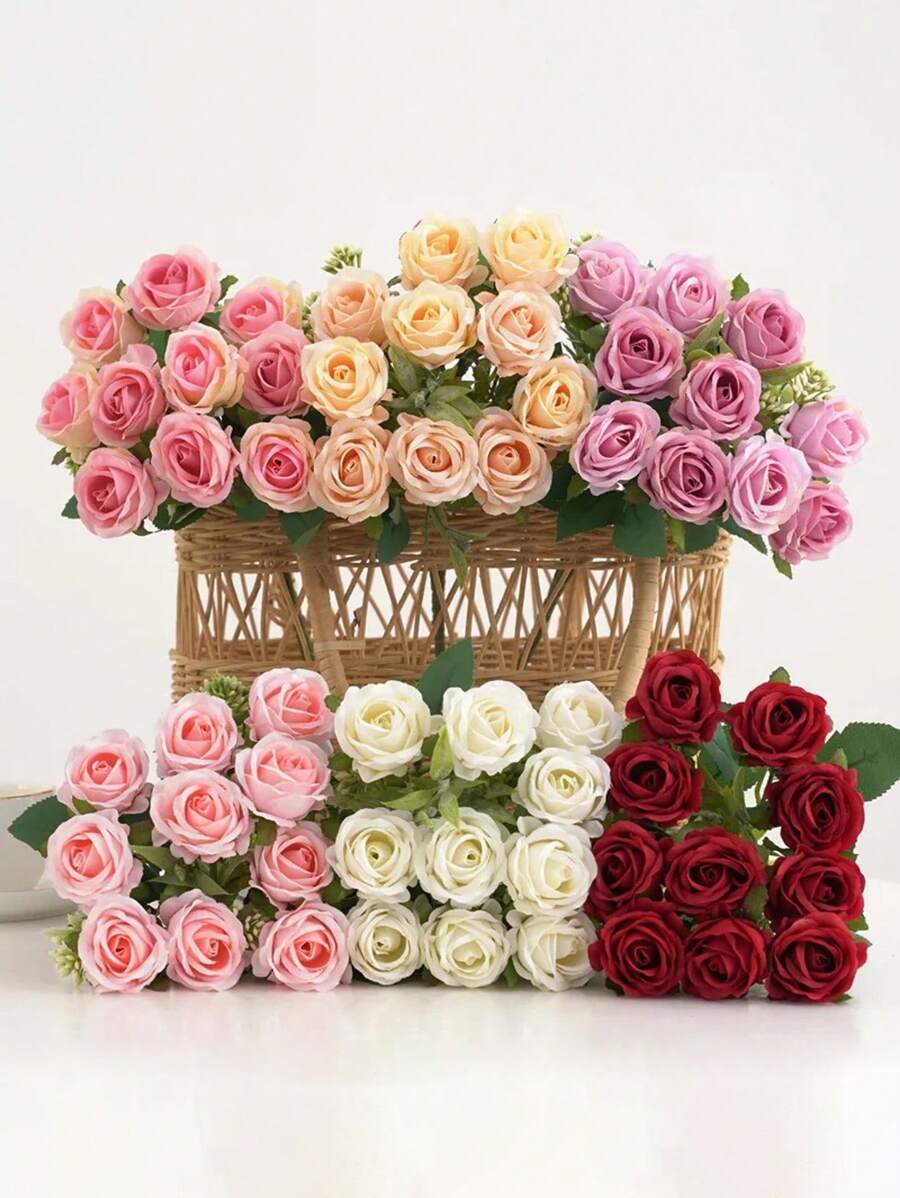 New Arrival 10-Head Artificial Rose Bouquet Wedding Bouquet | SHEIN USA