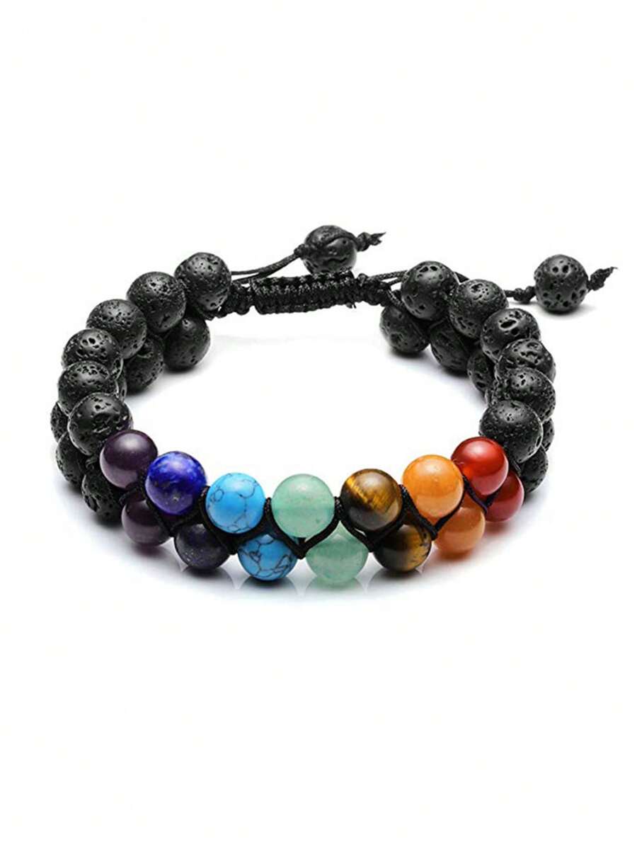 Bead Chakra Bracelet 7 Chakras Healing Crystals Bracelet Yoga Stone ...