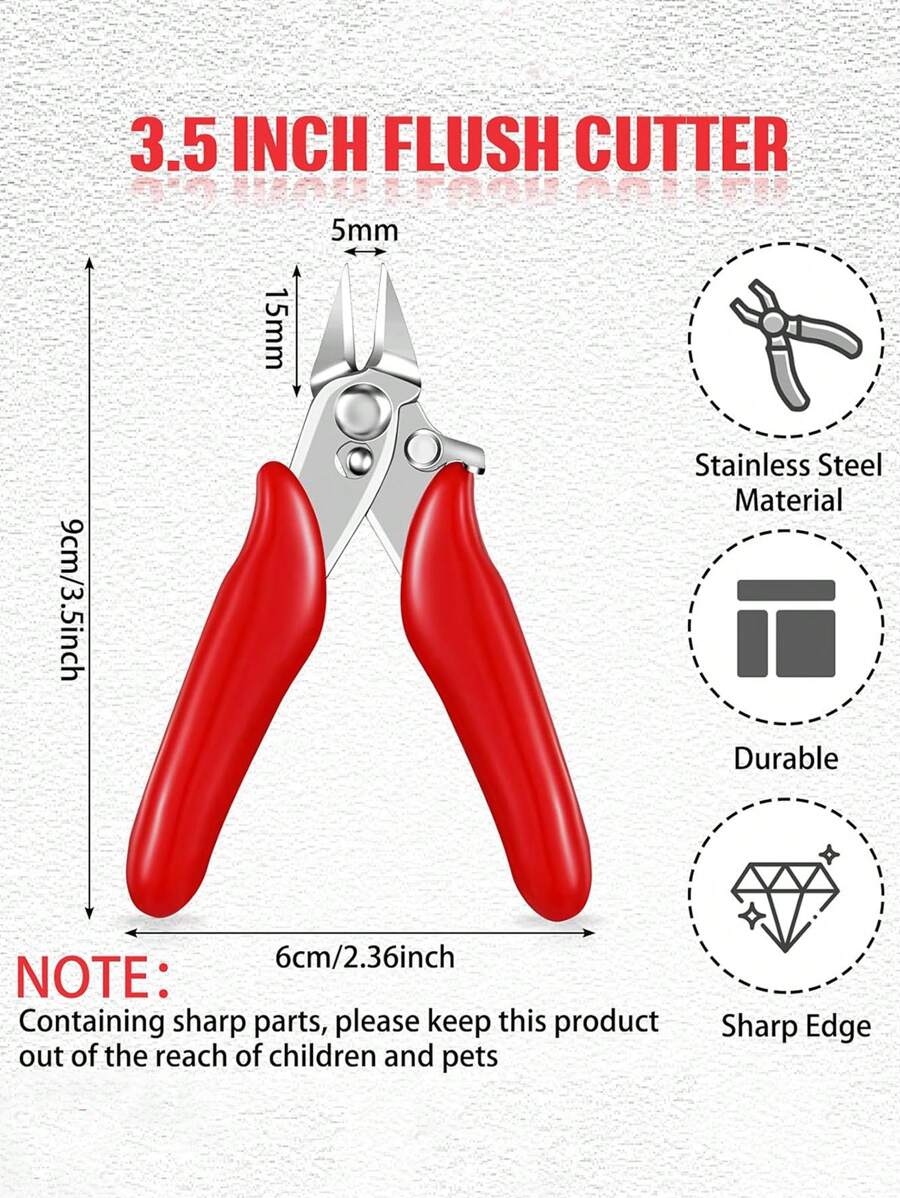 3.5-Inch Micro Cutter With Lock - Jewelry Small Snips, Soft Wire Cutter ...