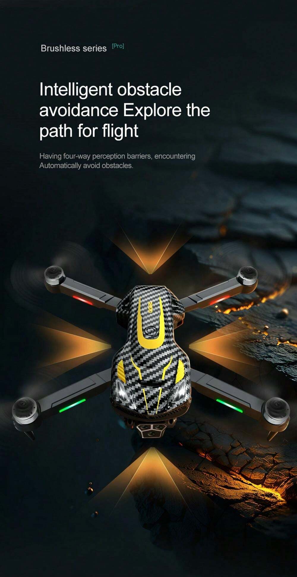 KASS17-F60 Brushless Four-Corner Obstacle Avoidance Aerial Drone With ...