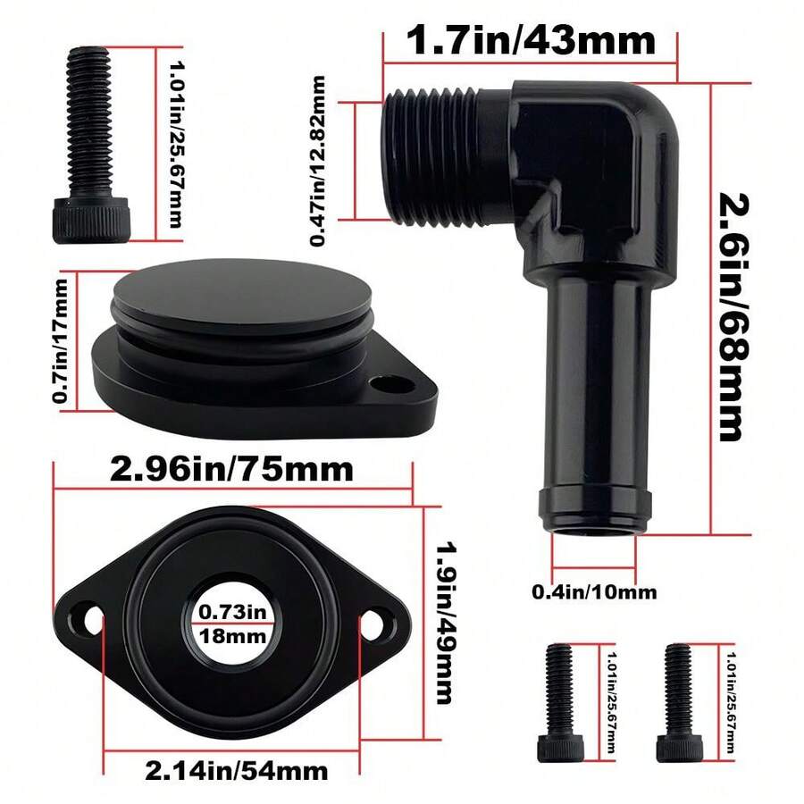 Turbo Piping Kit CCV PCV Reroute Kit For 2011-2023 6.7L Powerstroke ...