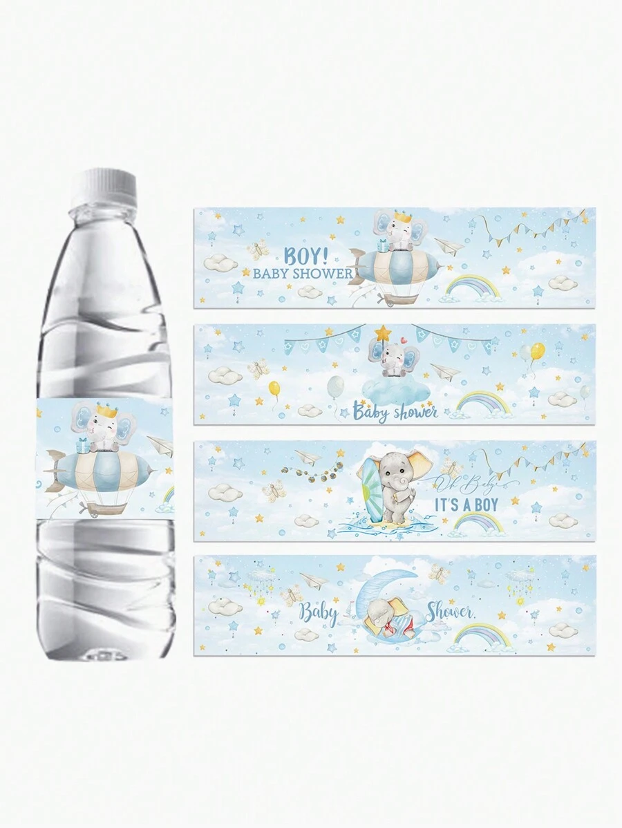 24pcs Cartoon Birthday/Holiday Party Decoration Props, Cute Elephant ...