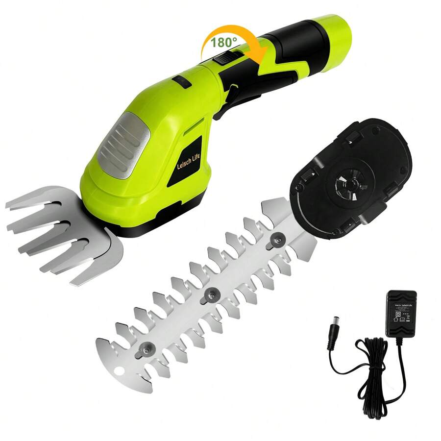 Cordless Grass Shear & Shrubbery Trimmer - 7.2V 2 In 1 Handheld Hedge ...