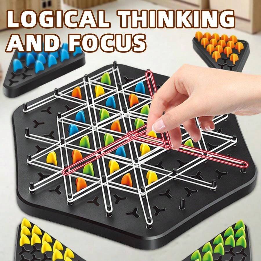 Chain Triangular Checkers Logic Brain Training Toy, Tabletop Game For 2 Players, Family ...