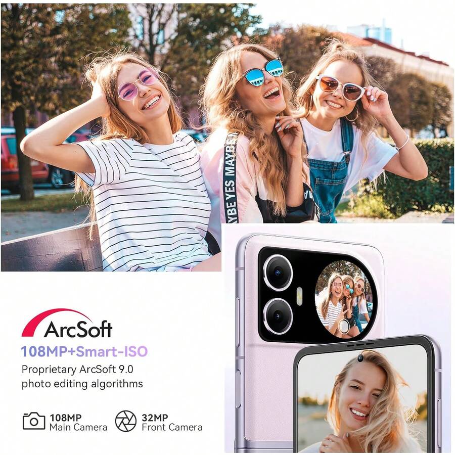 Blackview Hero 10 Foldable Cell Phone, 36GB(12+24)RAM 256GB ROM Z Flip Phone Unlocked, 108MP ...