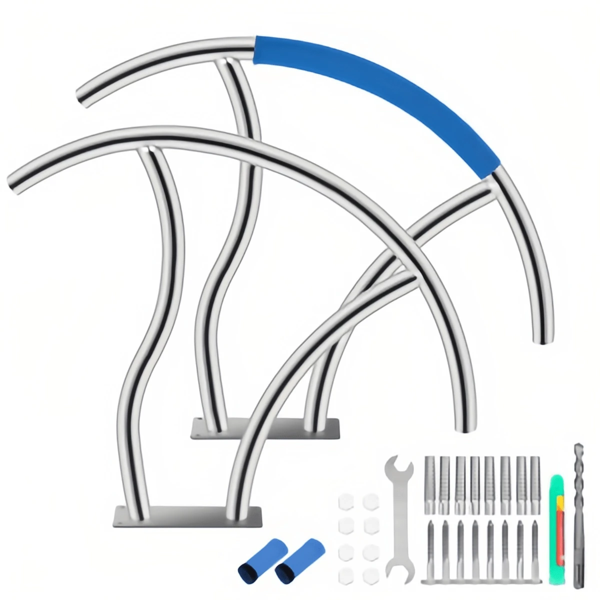 Pool Handrail Swimming Pool Rail, 2 Pack 30"X 30" Pool Handle, 304 ...