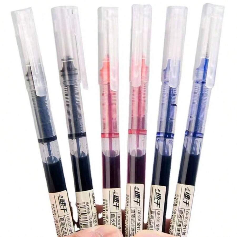 10pcs Straight Liquid Ball Pen Quick Drying Test Signature Gel Pen 0 ...