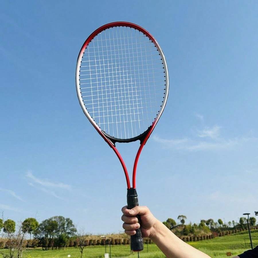 Adult Double Shot Aluminum Alloy Durable High-Elasticity Tennis Racket ...
