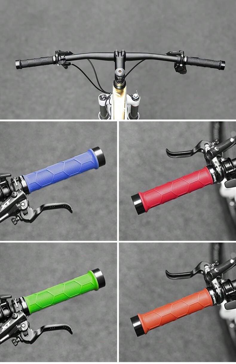 ROCKBROS ROCKBROS Bike Grips, Bike Handle Grips, Double Lock-On Reflector Bike Handlebar Grips ...