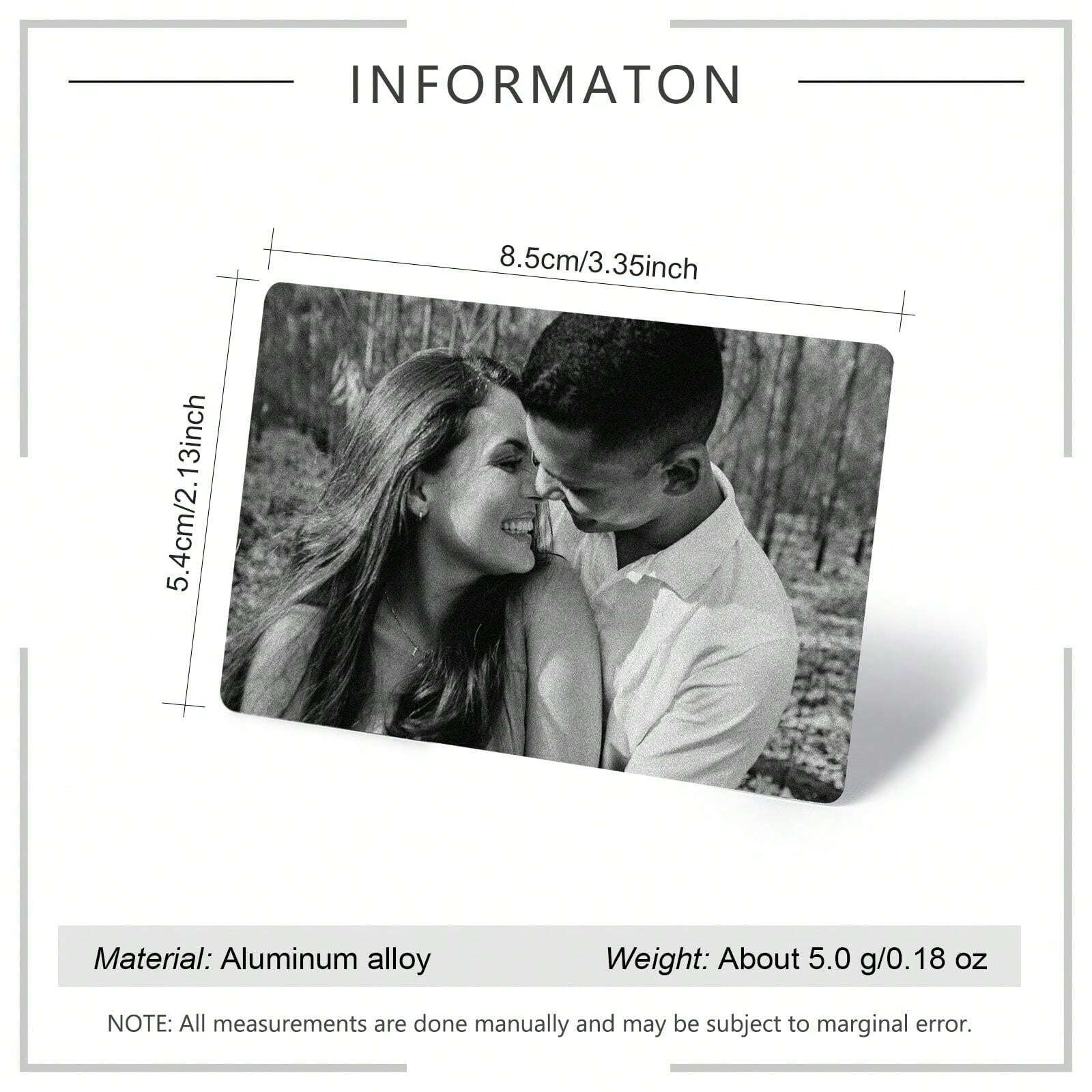 Custom Photo Aluminum Cards, Wallet-Sized Photo Cards, Perfect For ...