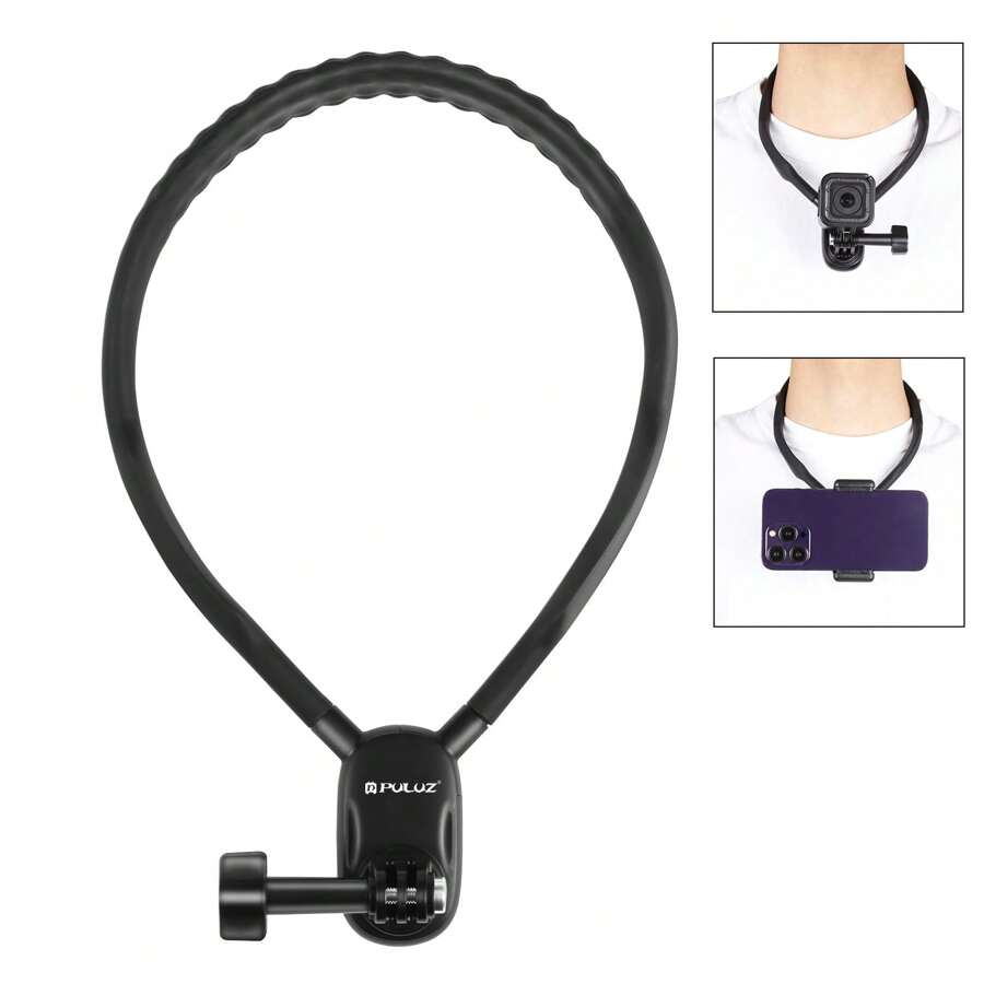 Soporte de cuello perezoso PULUZ POV View Mount para cámaras de acción ...