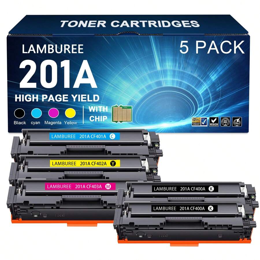 201A Toner Cartridge Set With Chip Replacement Compatible With Color ...