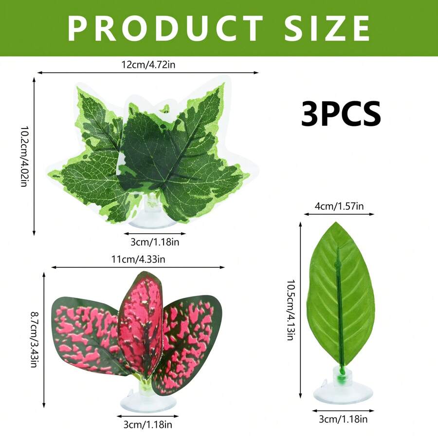 3PCS Betta Bed Leaf Betta Fish Rest Leaf Artificial Betta Leaf Pad ...