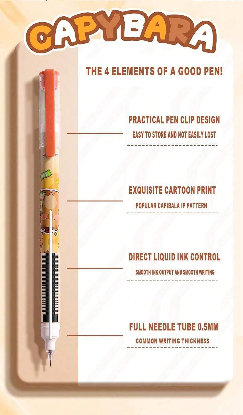 30pcs Cute Cartoon Neutral Pen For Students, 0.5mm Tip Carbon Pen ...