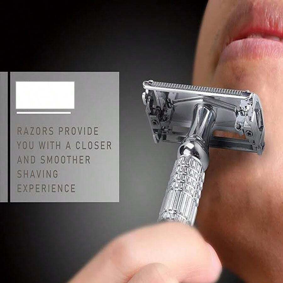 1 Máquina de afeitar manual con 20 cuchillas y estuche con espejo ...