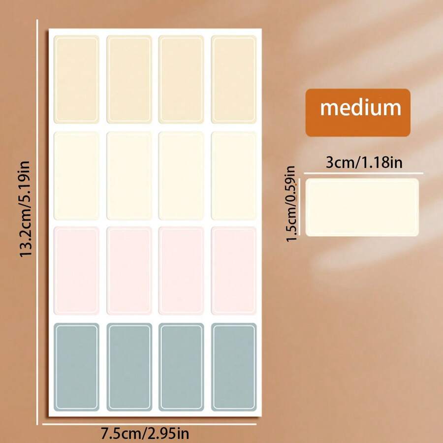 160pcs Colorful Self-Adhesive Waterproof Stickers With Peel-Off Tab ...