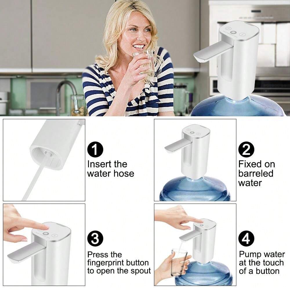 Smart Display Botella de agua plegable con dispensador de botón de ...