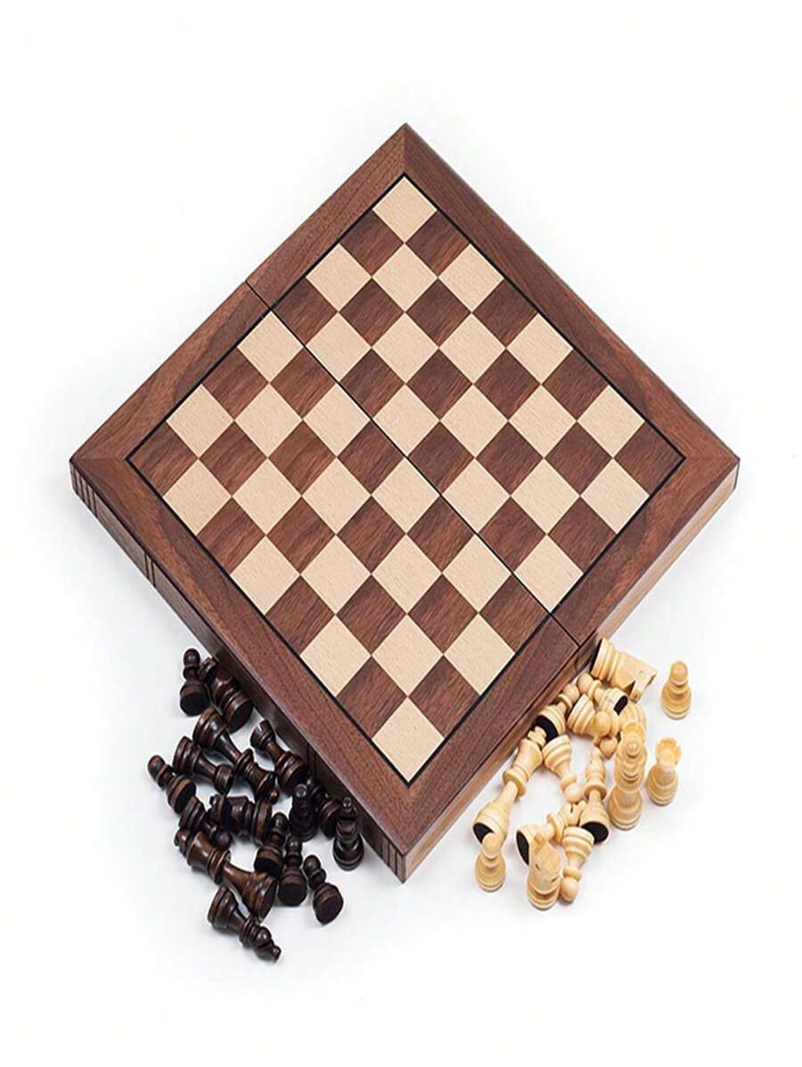 Unbeatablesale 12-2114 Walnut Book Style With Staunton Chessmen Chess ...
