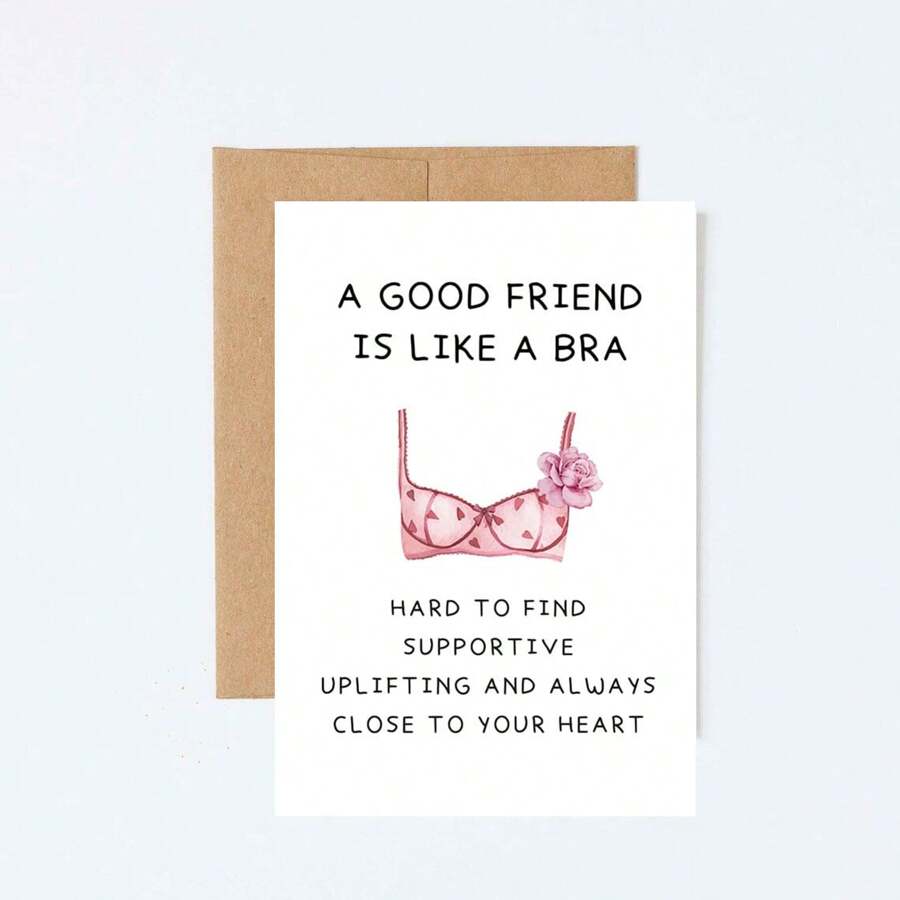 1pc Funny Best Friend Birthday Card For Women, Friend Female Birthday ...