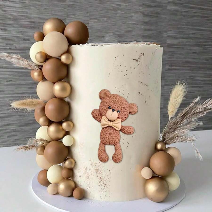 31pcs Brown Bear Cake Decorating Kit For Boys' And Girls' Birthday ...