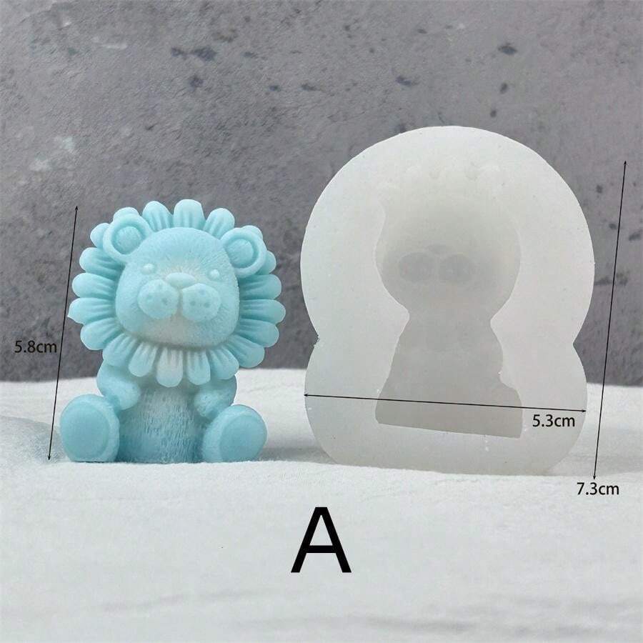 Lion Shaped Silicone Molds 3D Resin Epoxy Casting Mold DIY Aroma Gypsum ...