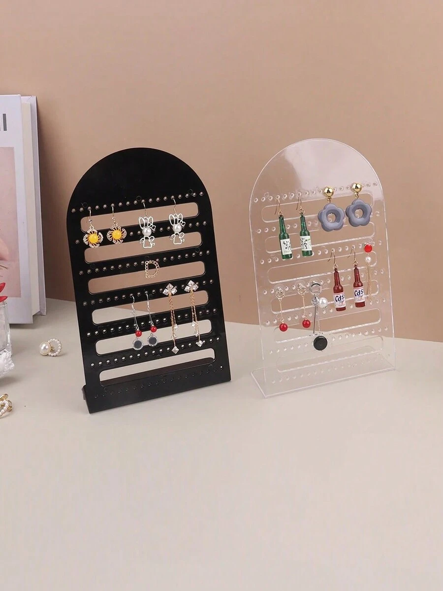 Clear Acrylic Display Stand With 126 Holes For Earrings, L-Shaped ...