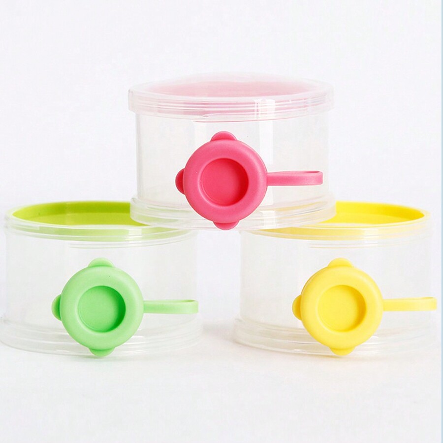1pc Portable 3-Layer Baby Formula Dispenser Food Storage Container ...
